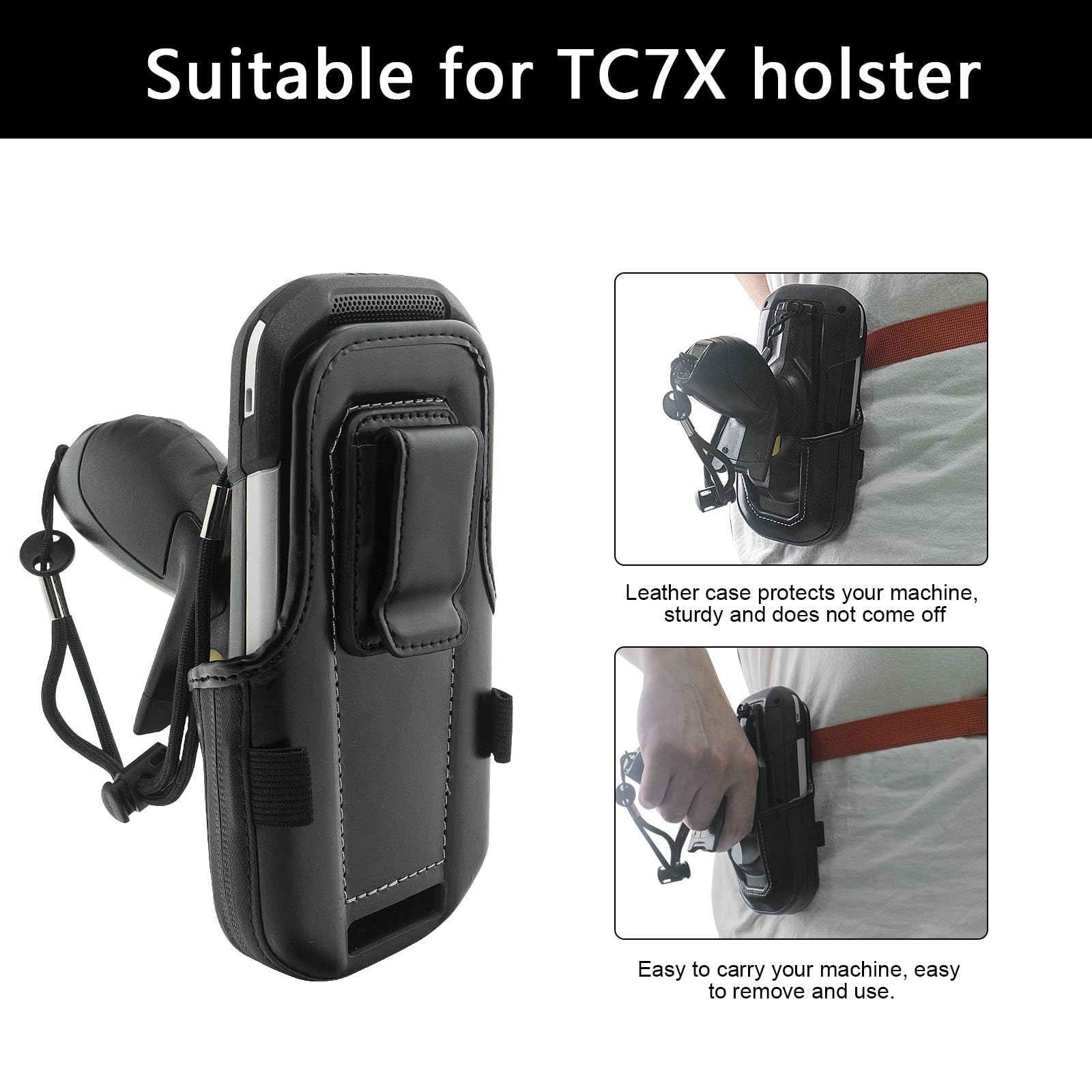 Trigger Handle for Zebra Symbol TC70 TC72 TC75 TC77 TC70x TC75x Handheld Barcode Scanner Mobile Computer - P/N: TRG-TC7X-SNP1-02 TRG-TC7X-SNP1-01 Secure Snap-On Design