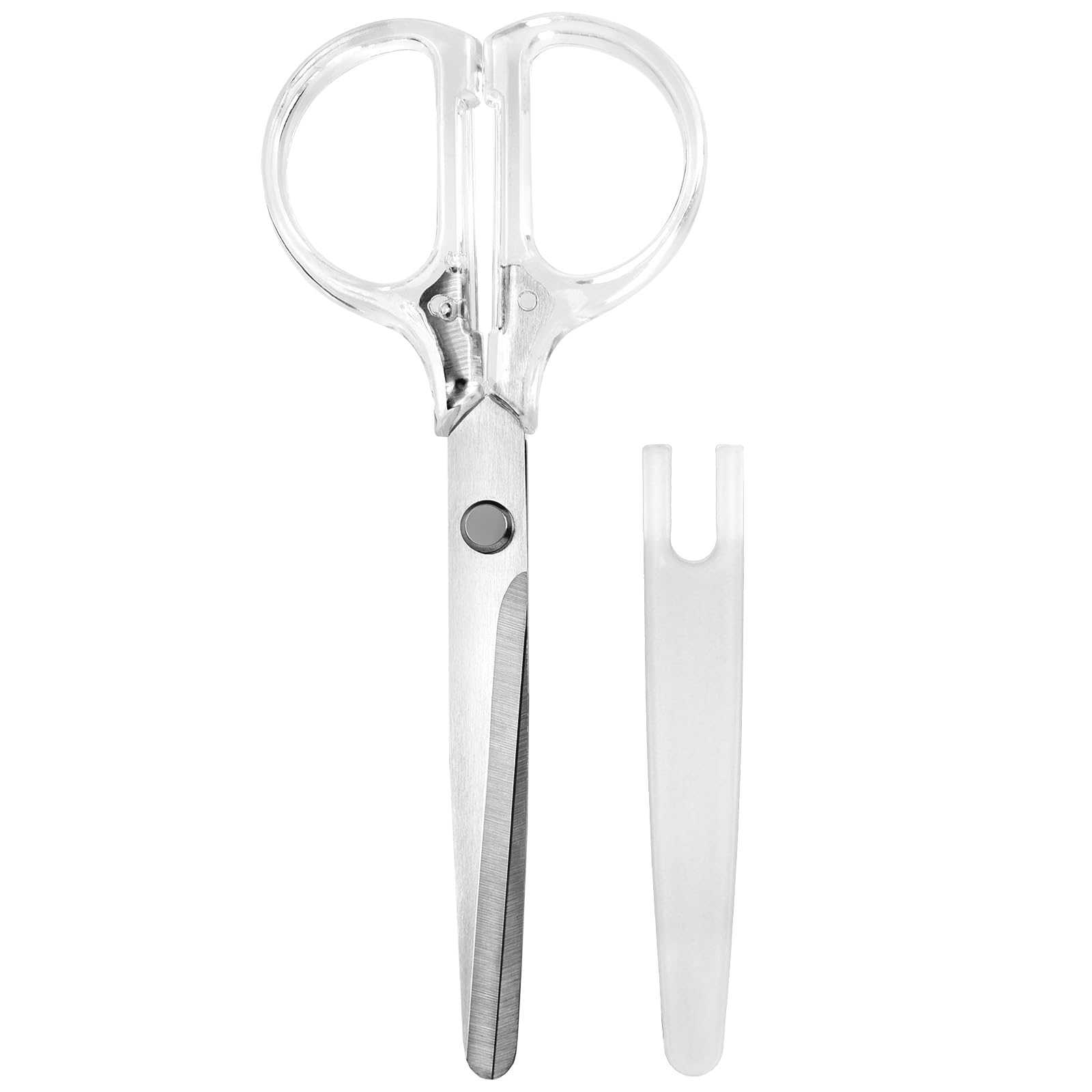 Koogel Acrylic Scissor for Craft, Stainless Steel Scissor Fabric Scissor Clear Craft Scissors for Office Home School Sewing