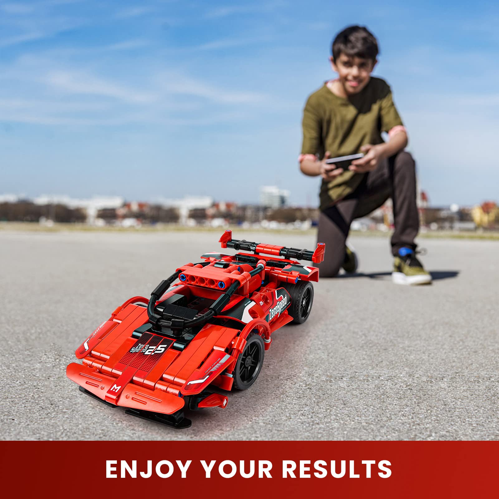DDAI Toys for 6 7 8 9 10 11 12+ Year Old Boys STEM Building Toy 2 in 1 Remote Control Racecar Building Blocks for Kid Educational Early Learning Kits Best Gifts for Boy