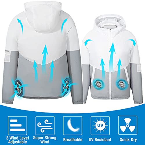 ARRIS 5V USB Cooling Jacket, Air Conditioning Jacket With 4 Fans, UV Resistant Cooling AC Fan Jacket for for Summer High Temp Outdoor Work