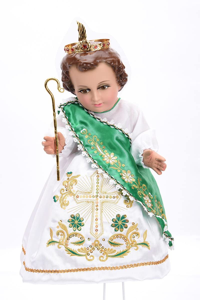 Susaniita San Judas Tadeo 2021 Vestido para Niño Dios. Baby Jesus Nativity Dress (25cm), White