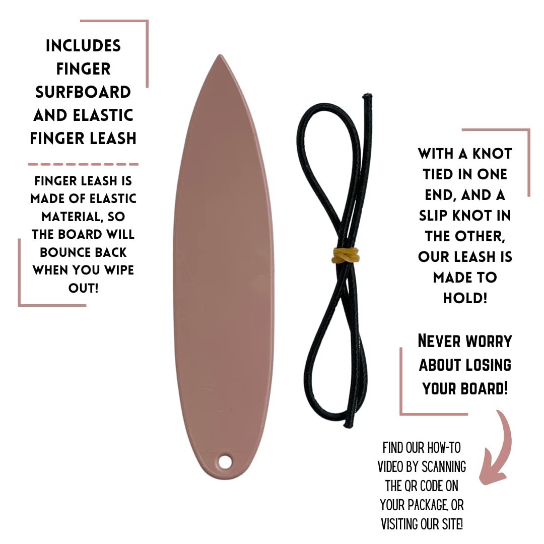Hang Two Finger Surfboards Surfers Finger Surfboard Kit (Paddle Pink)