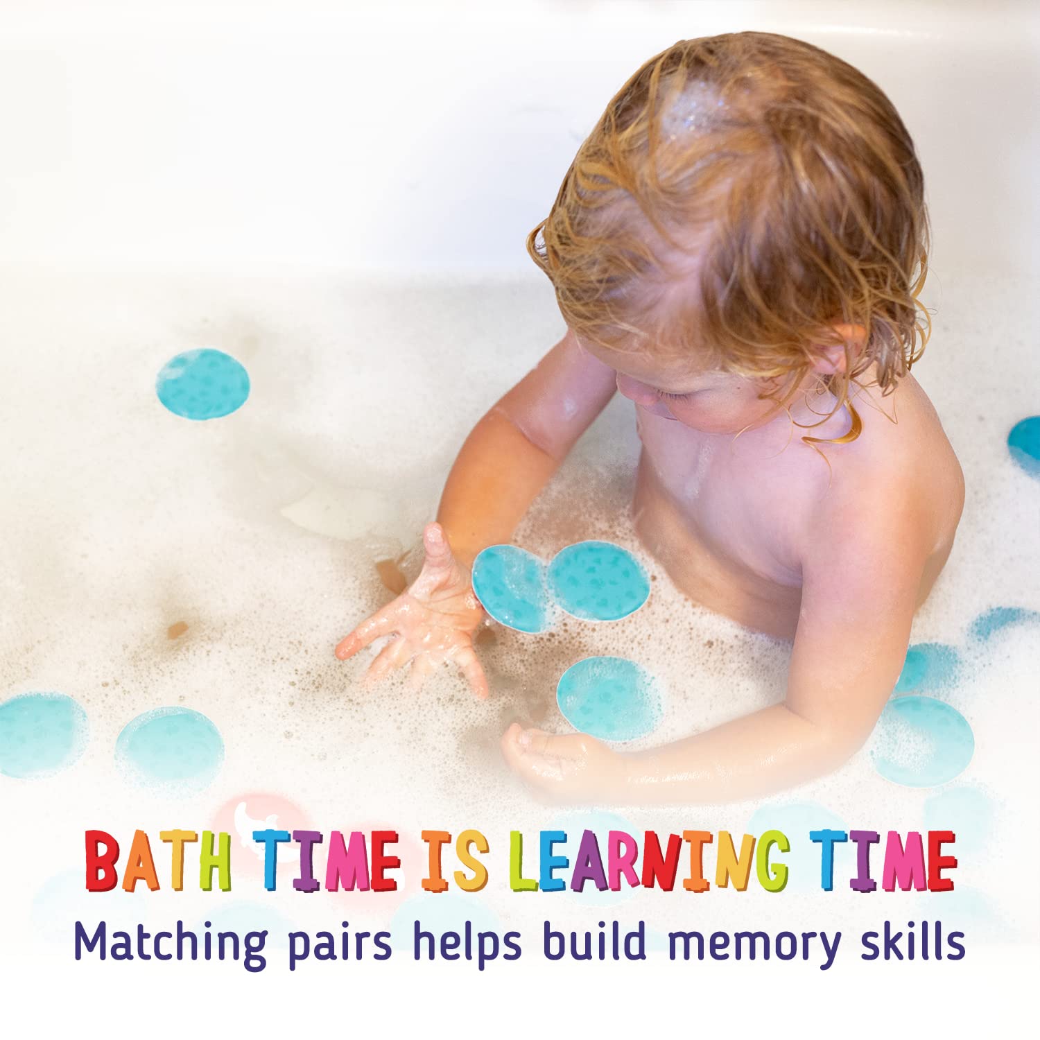 merka Bath Toys for Toddlers Age 2-4 Toddler Bath Toys Age 2-4 Foam Bathtime Toy Set of 30 Floating Flashcards Memory Game Learning Activity for Infants & Toddlers
