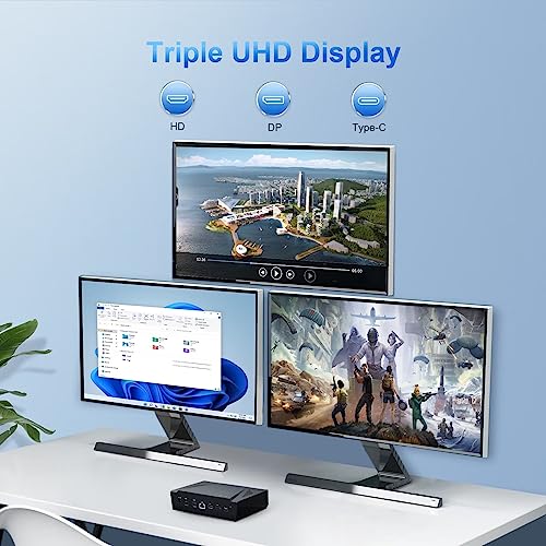 BASOARO AMD Ryzen 9 Mini PC 32GB RAM Mini PC Windows 11 Pro Ryzen 9 5900HX Small Form PC 1TB SSD HD DP Type-C Triple Display I226-V (2.5G) LAN 4K UHD TPM 2.0 Built-in Fan VESA Mount Mini Computer
