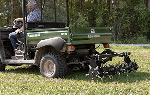 Black Boar ATV/UTV Plugger Implement, Aerates Ground by Removing Plugs, Allowing for Increased Air, Water Flow and Nutrient Absorption (66008)