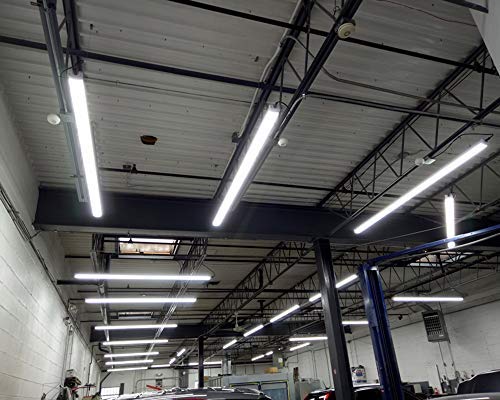 ANTLUX 8FT LED Shop Light for Garage, 72W 8000LM, 5000K, 8 Foot Ceiling Light Fixtures, Plug in, Fluorescent Replacement for Workshop Warehouse Basement, Hanging Lighting with on/Off Pull Chain