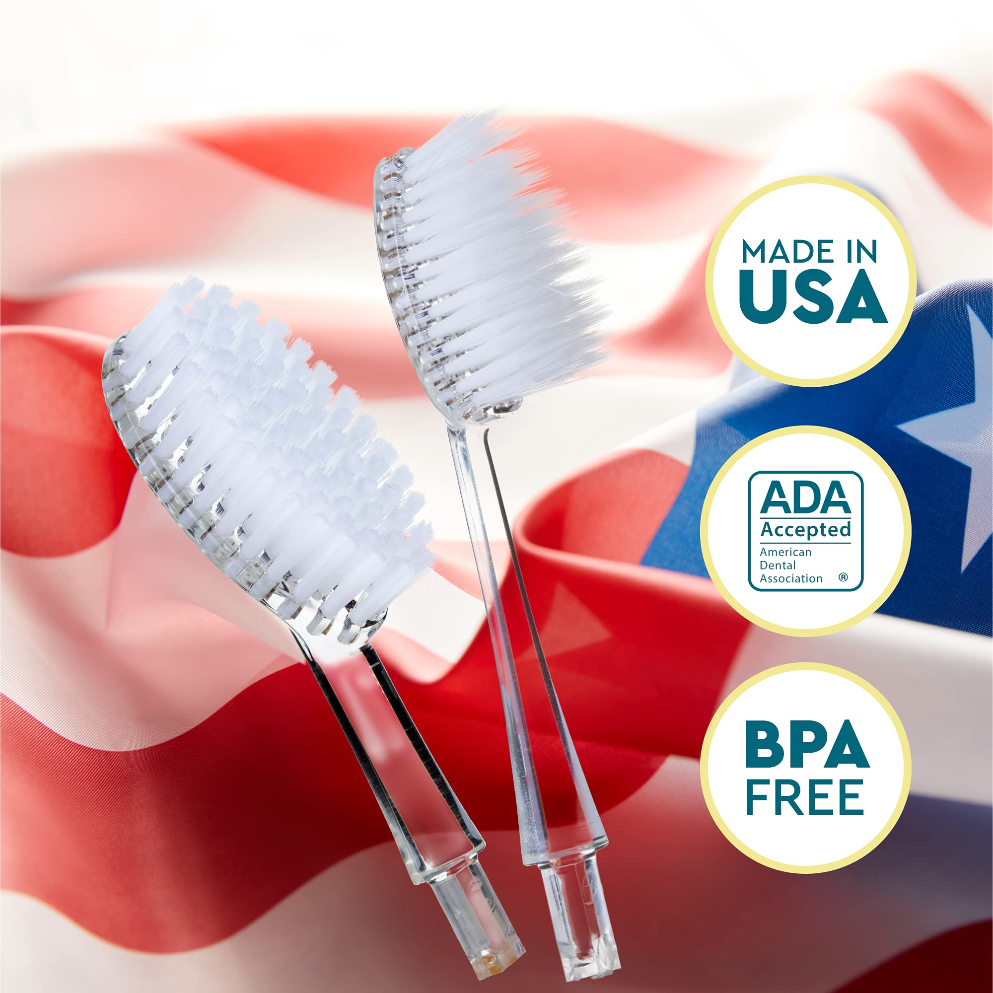 RADIUS Toothbrush Replacement Brush Heads 2-Count Improve Gum Health & Reduce Gum Issues - Super Soft - Pack of 6