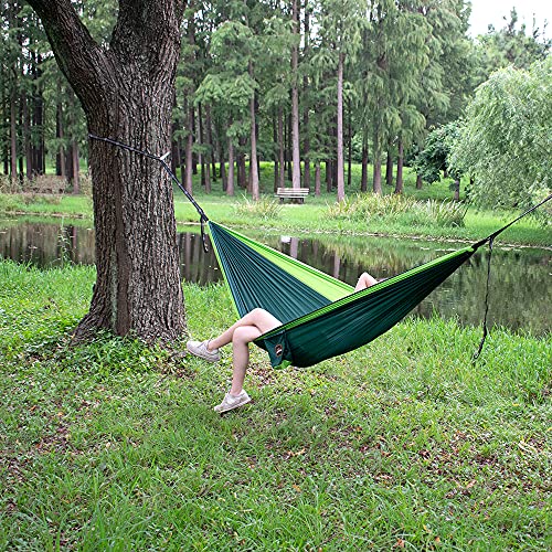 AnorTrek Camping Hammock, Super Lightweight Portable Parachute Hammock with Two Tree Straps Single or Double Nylon Travel Tree Hammocks for Camping Backpacking Hiking