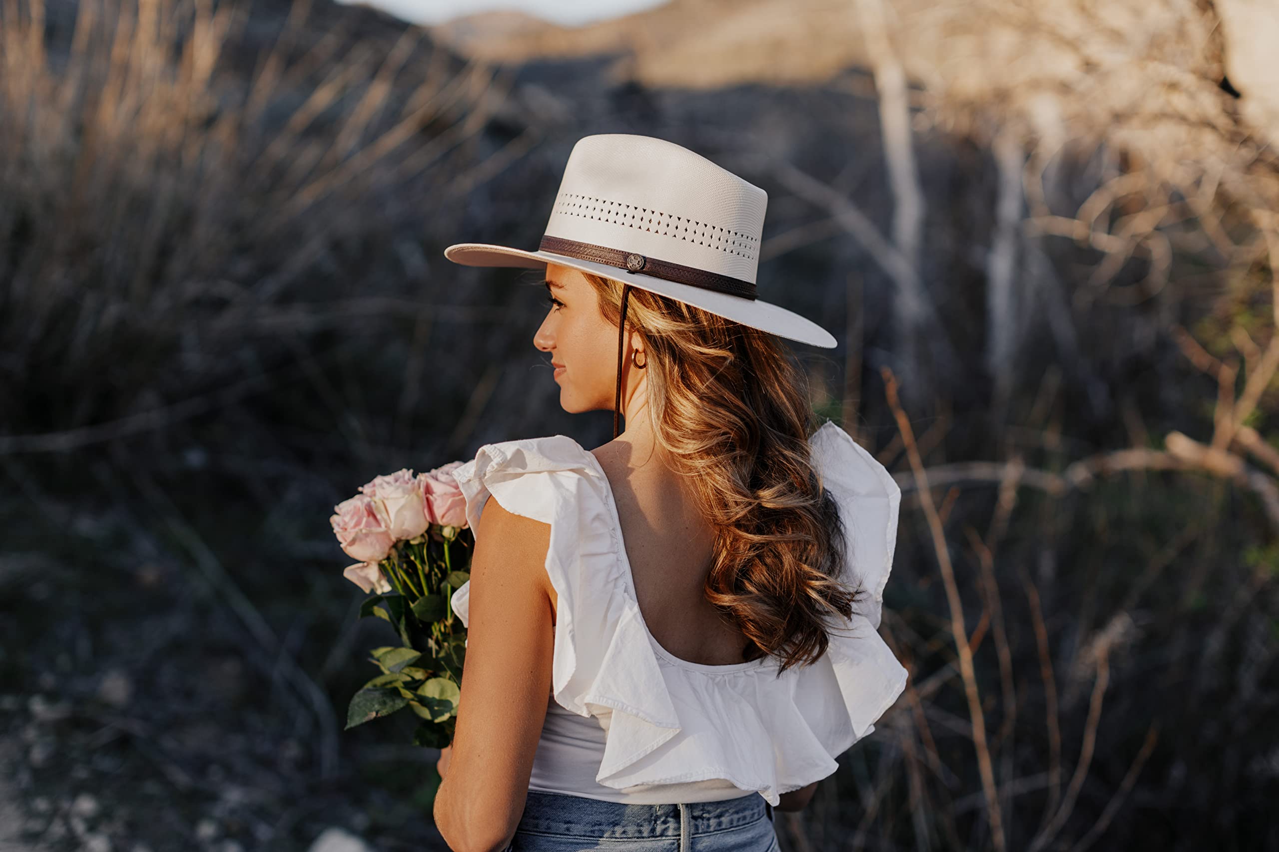 American Hat Makers Straw Hats for Men & Women – Barcelona Fedora Hat Cream