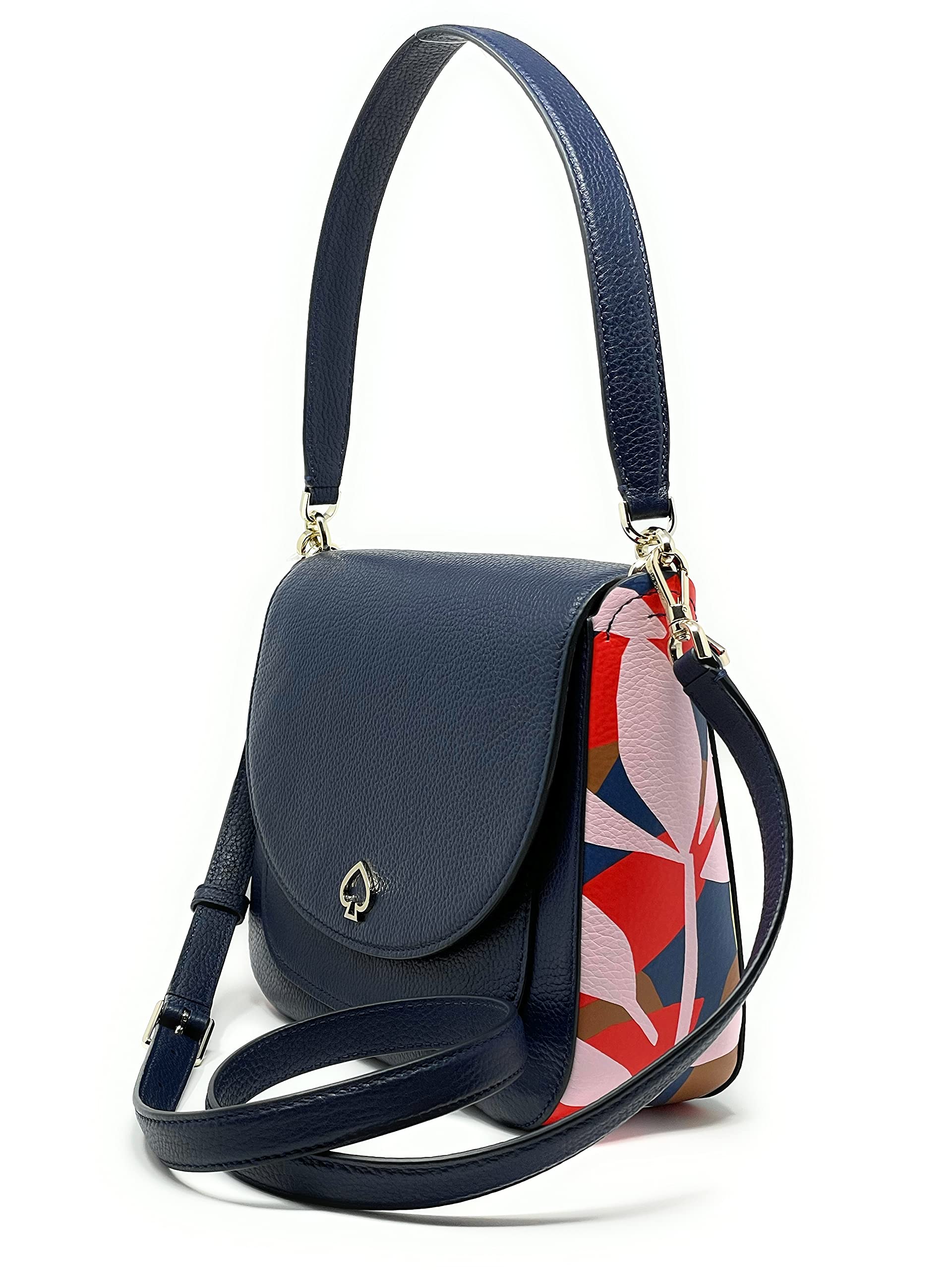 Kate Spade Kailee Tropical Toss Medium Flap Shoulder Leather Bag Nightcap Floral
