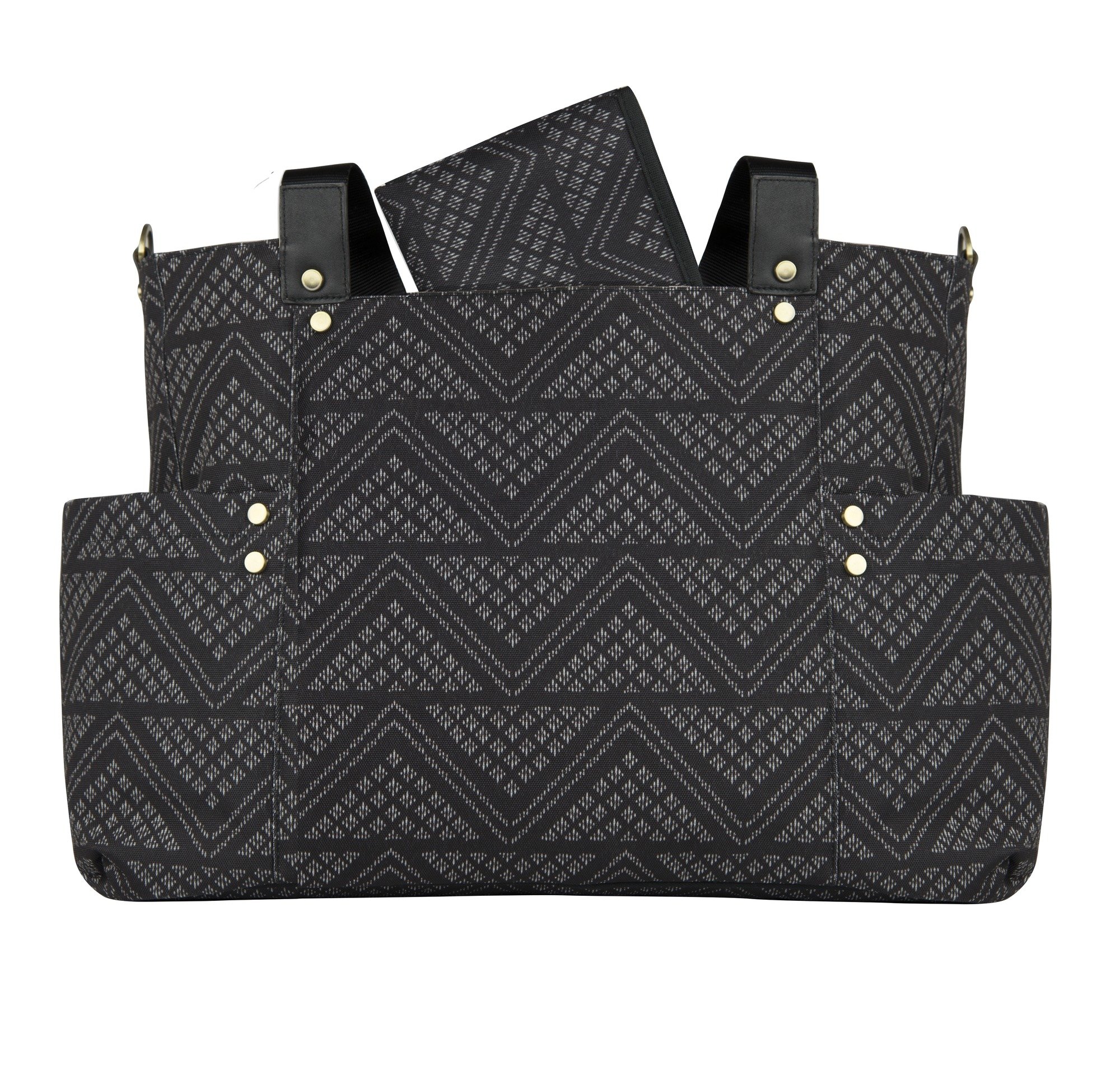 JJ Cole Arrington Diaper Bag, Black Aztec