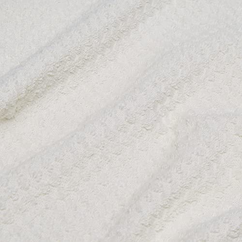 Amazon Basics 100% Cotton Terry Kitchen Dish Cloths, Popcorn Texture, 8 Pack, Cream, 12"L x 12"W