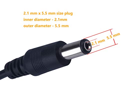 Xwell DC Power Splitter Cable 1 Female to 8 Male Wire Y Adppter 5.1mm X 2.1mm for CCTV Security Cameras and LED Strip Lights