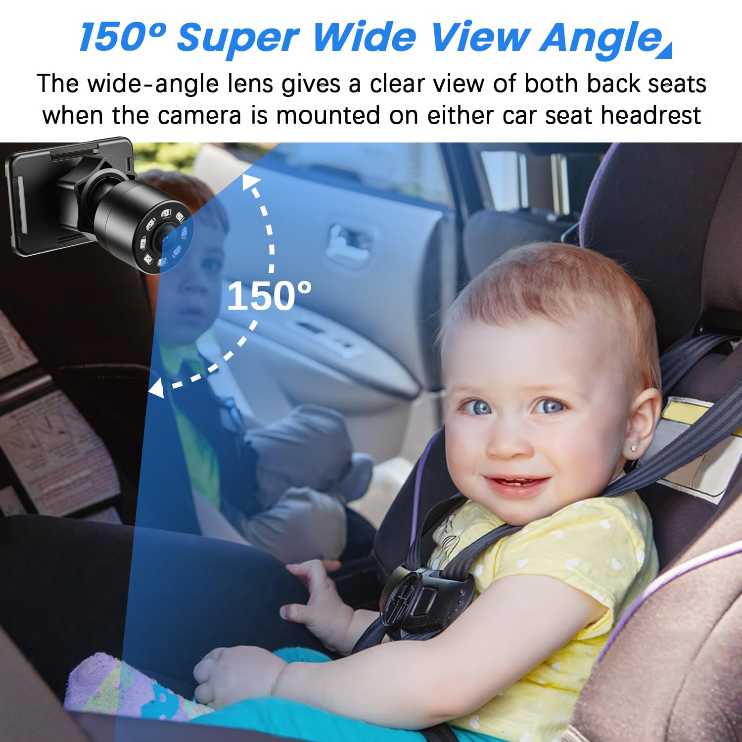Baby Mirror for Car, Back Seat Baby Car Camera with Night Vision, View Infant in Rear Facing Seat with 4.3-Inch HD Display, Observe The Baby's Every Move at Any Time while Driving