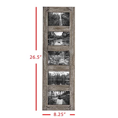 Foreside Home & Garden FFRD06187 4X6 Five Photo Weathered Wood Frame