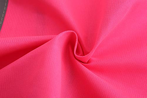 AYKRM 12 colour High visibility viz vest hi vis viz reflective safety vests for men (XS-8XL) (X-Large, Pink)