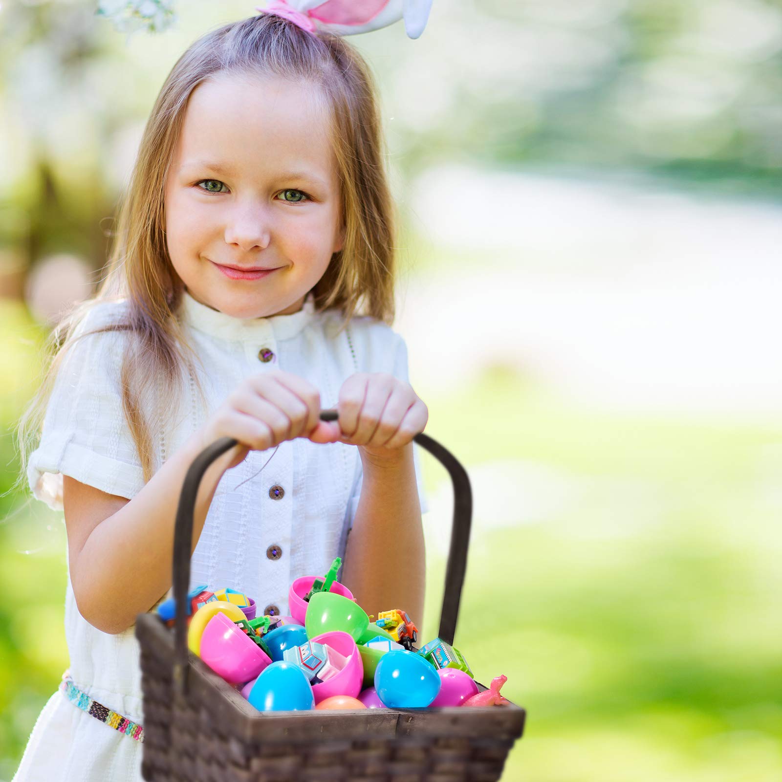 Ganowo 12 PCS Prefilled Easter Eggs with Dinosaur Mini Toys for Easter Theme Party Favors - Basket Filler, Eggs Hunt, Basket Stuffers Fillers, Classroom Prize Supplies