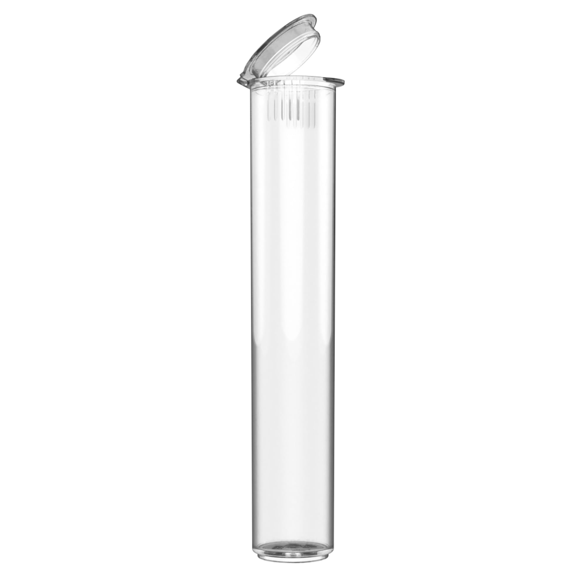 Dragon Chewer 80mm CR Premium Plastic Packaging Pop Top Tubes β Bulk Child Resistant Travel Holder Vial Sample Containers Mini Storage Strong Seal Squeeze Cap β 1,150 Qty (Clear)