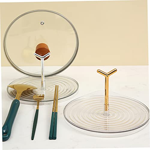 Anneome Lid Rack Ladle Holder Desktop Decor Cooking Utensils Holder Cabinet Lid Dish Serving Stand Pot Lid Stand Kitchen Nail-free Lid Holder Kitchen Lid Support Decorative Lid Holder