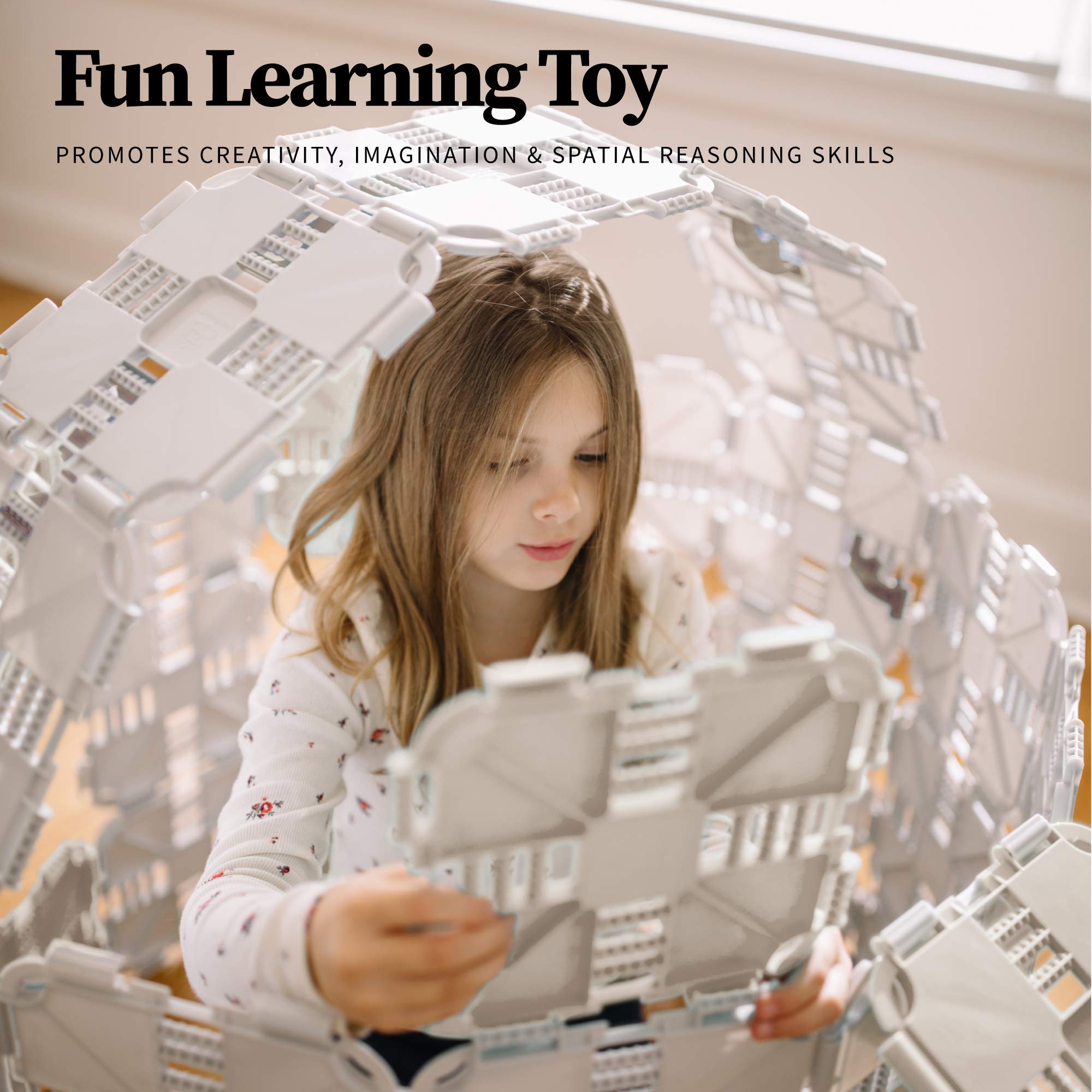 Fort Boards: Fort Building Kit | Jumbo Blocks - Kids Building Toys | 90 Piece Set: Gray