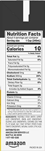 Amazon Brand - Happy Belly Vegetable Broth, Ready to Serve, 2 pound (Pack of 1)