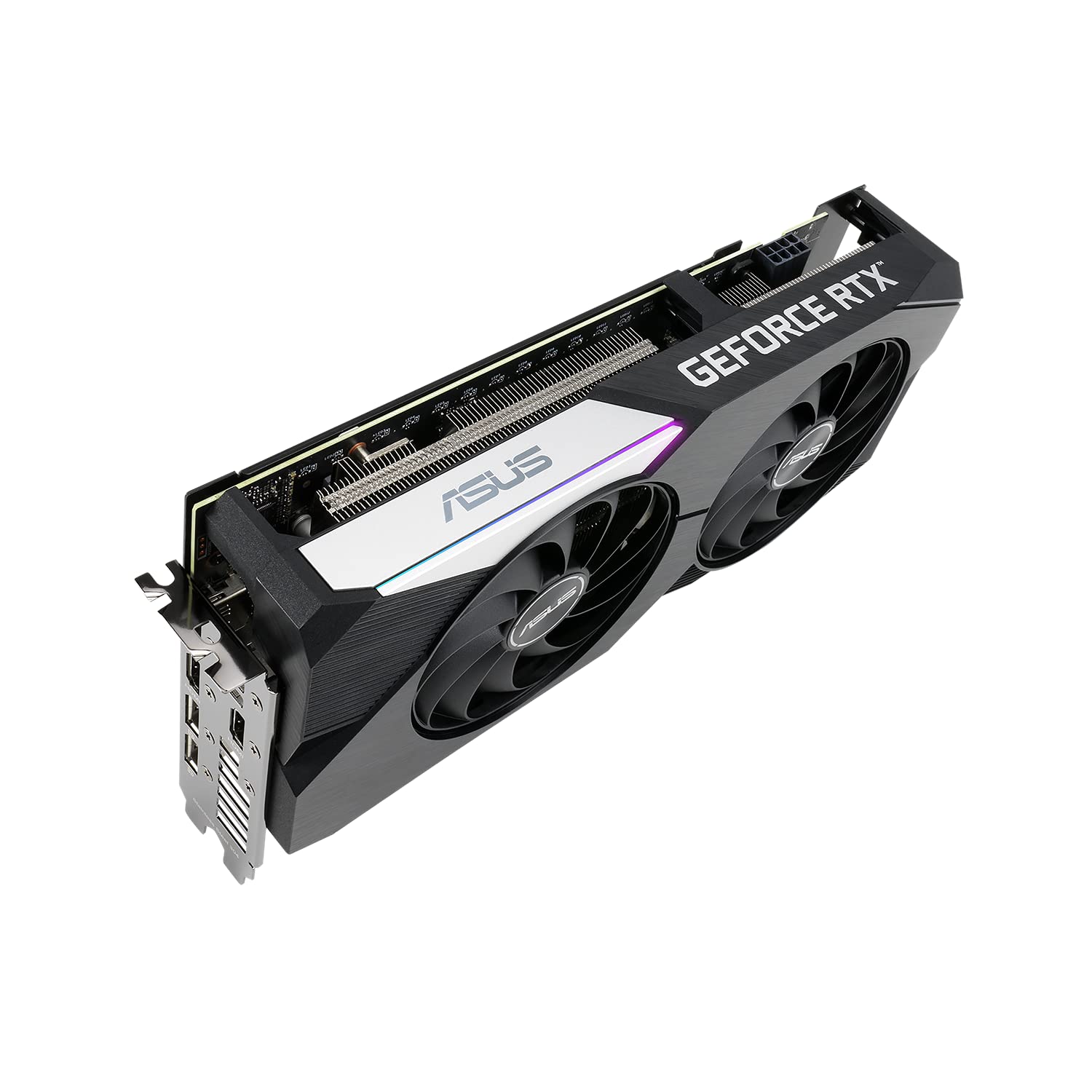 ASUS Dual NVIDIA GeForce RTX 3060 Ti V2 OC Edition Gaming Graphics Card (PCIe 4.0, 8GB GDDR6 Memory, LHR, HDMI 2.1, DisplayPort 1.4a, Axial-tech Fan Design, Dual BIOS, Protective Backplate)
