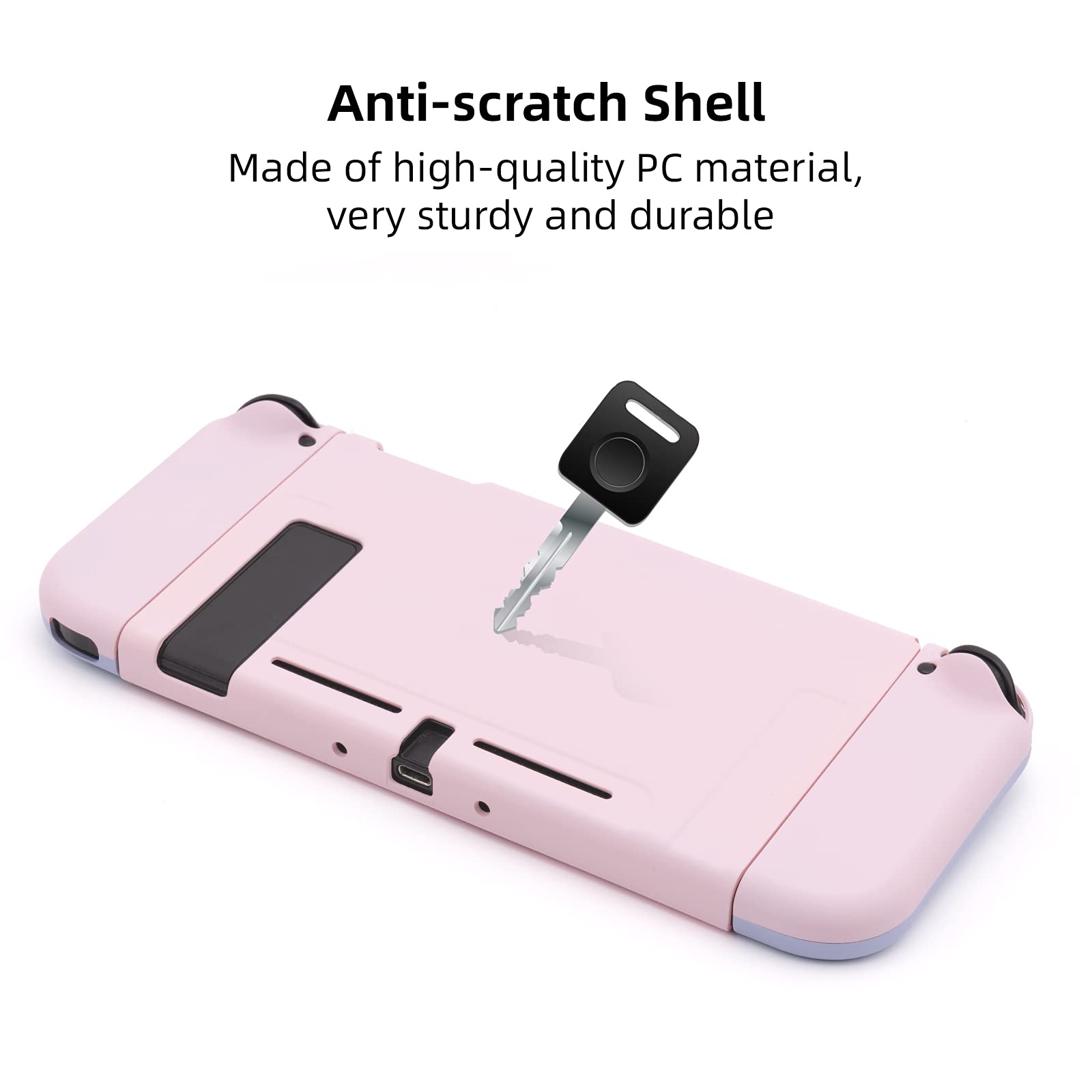 GeekShare Protective Case Slim Cover Case for Switch - Shock-Absorption and Anti-Scratch (Pink & Purple)