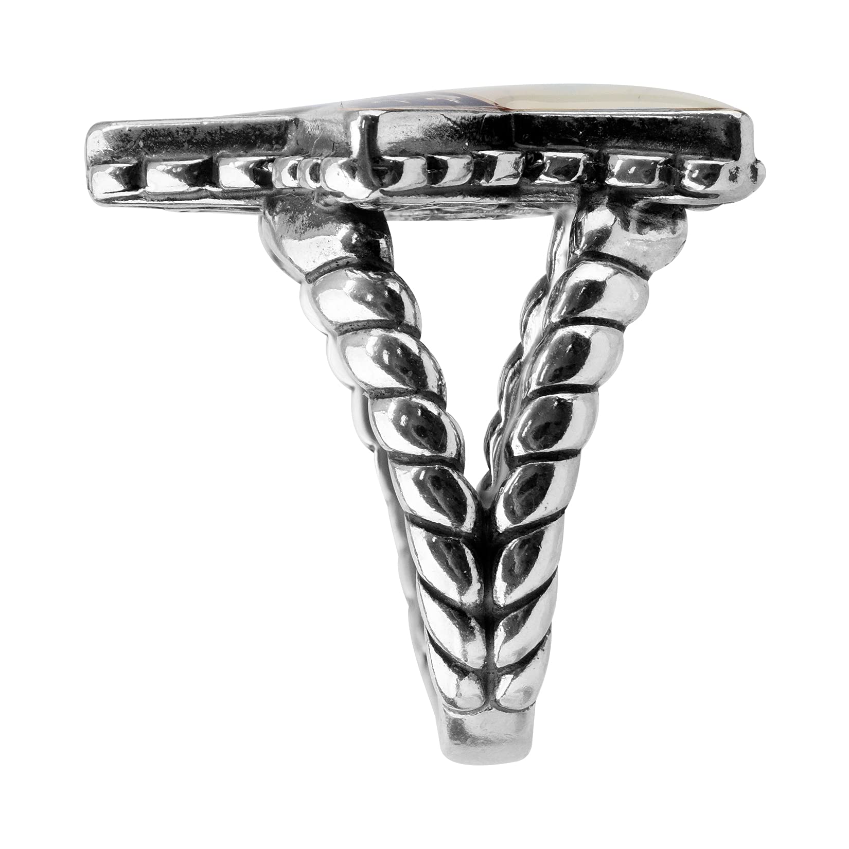 American West Sterling Red, White and Blue Gemstone Inlay Star RIng Size 7