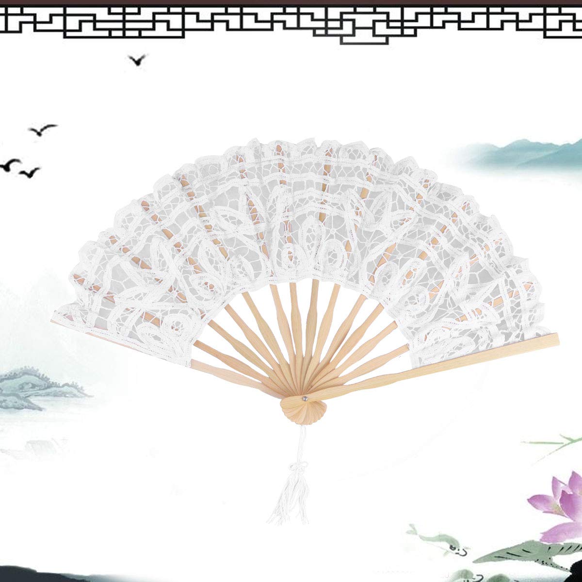Bamboo Fan Dancing Fans Folding Fan Cotton Fan Lace Fan Hand Fans for Women