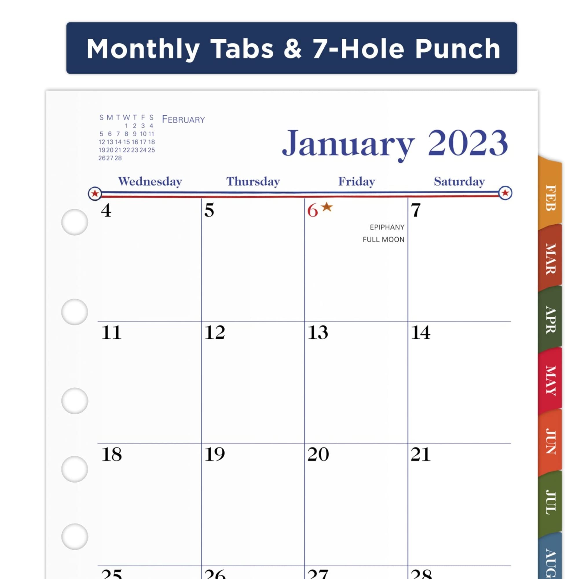 AT-A-GLANCE Charles Wysocki 2023 RY Daily Monthly Planner Refill, Loose-Leaf, Desk Size, 5 1/2" x 8 1/2"