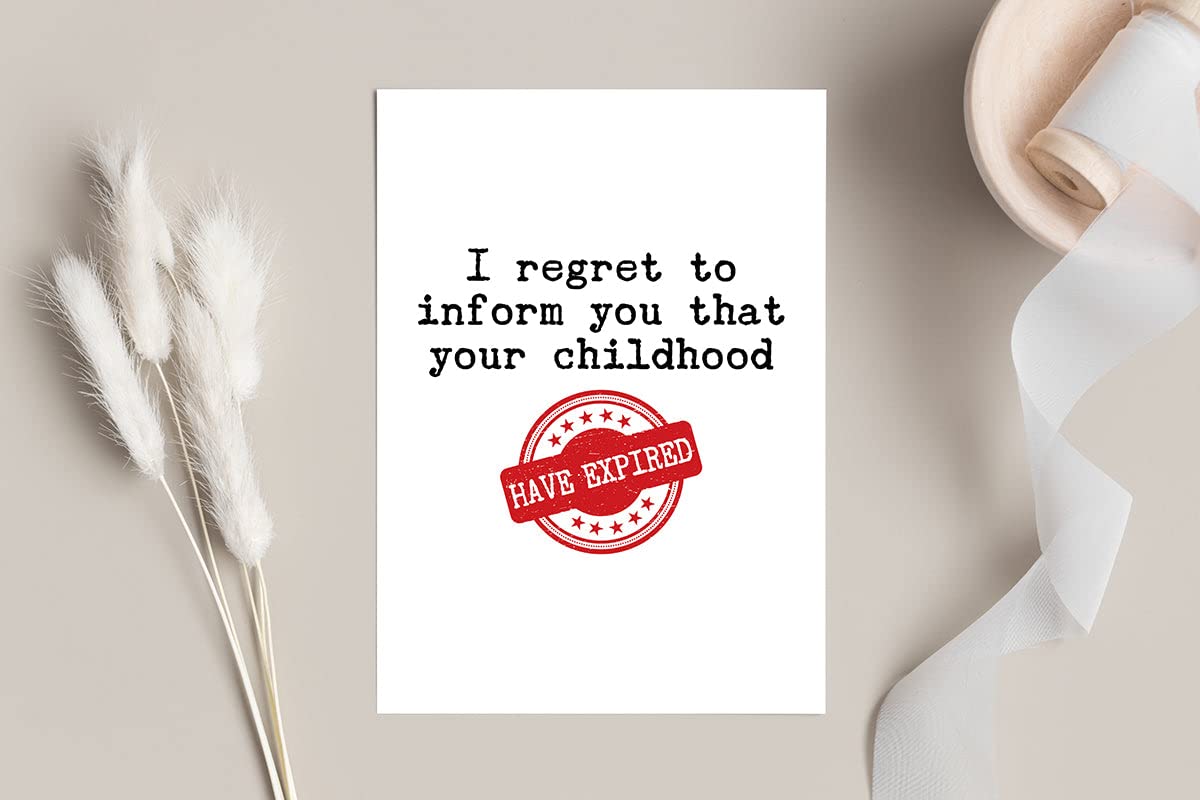 Funny 18th Birthday Card For Men Or Women With Envelope - Joke Card For Someone Who Is Turning 18 Years Old - Original And Unique Present Idea For Son - Daughter. - Your Childhood