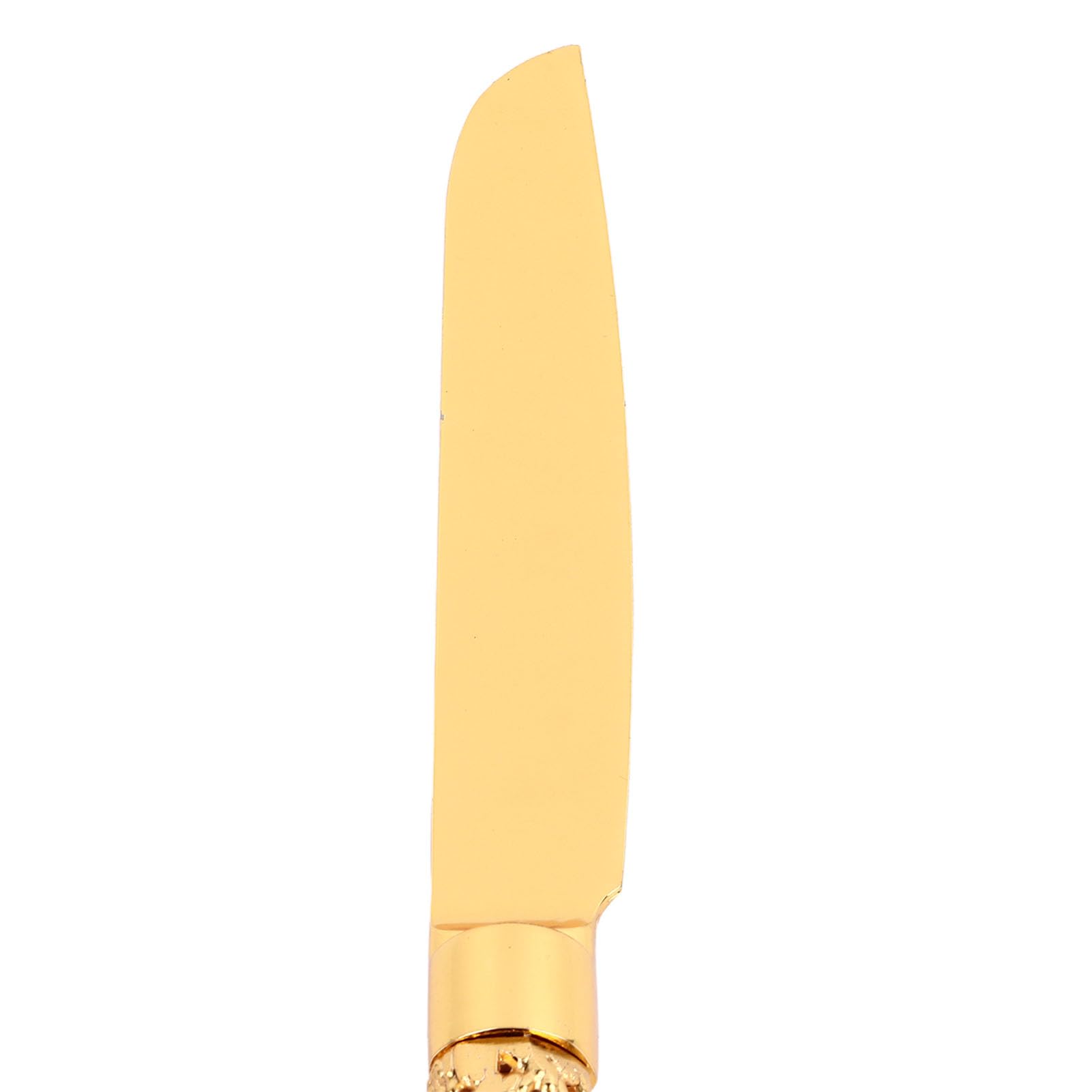 Vintage Engraved Gold Cake Knife and Server Set, Elegant Cake Cutter and Serving Spatula Set, for Wedding, Birthday, Thanksgiving, and Christmas Celebrations