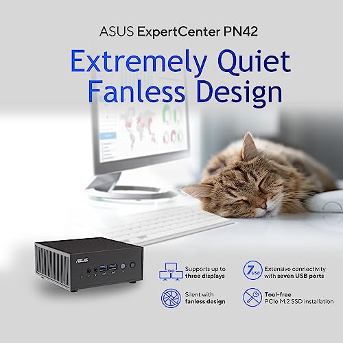 ASUS PN42-BBFN1000X1TD N100/BT5.2/65W/3Y/BK/VESA/BB Desktop, Black