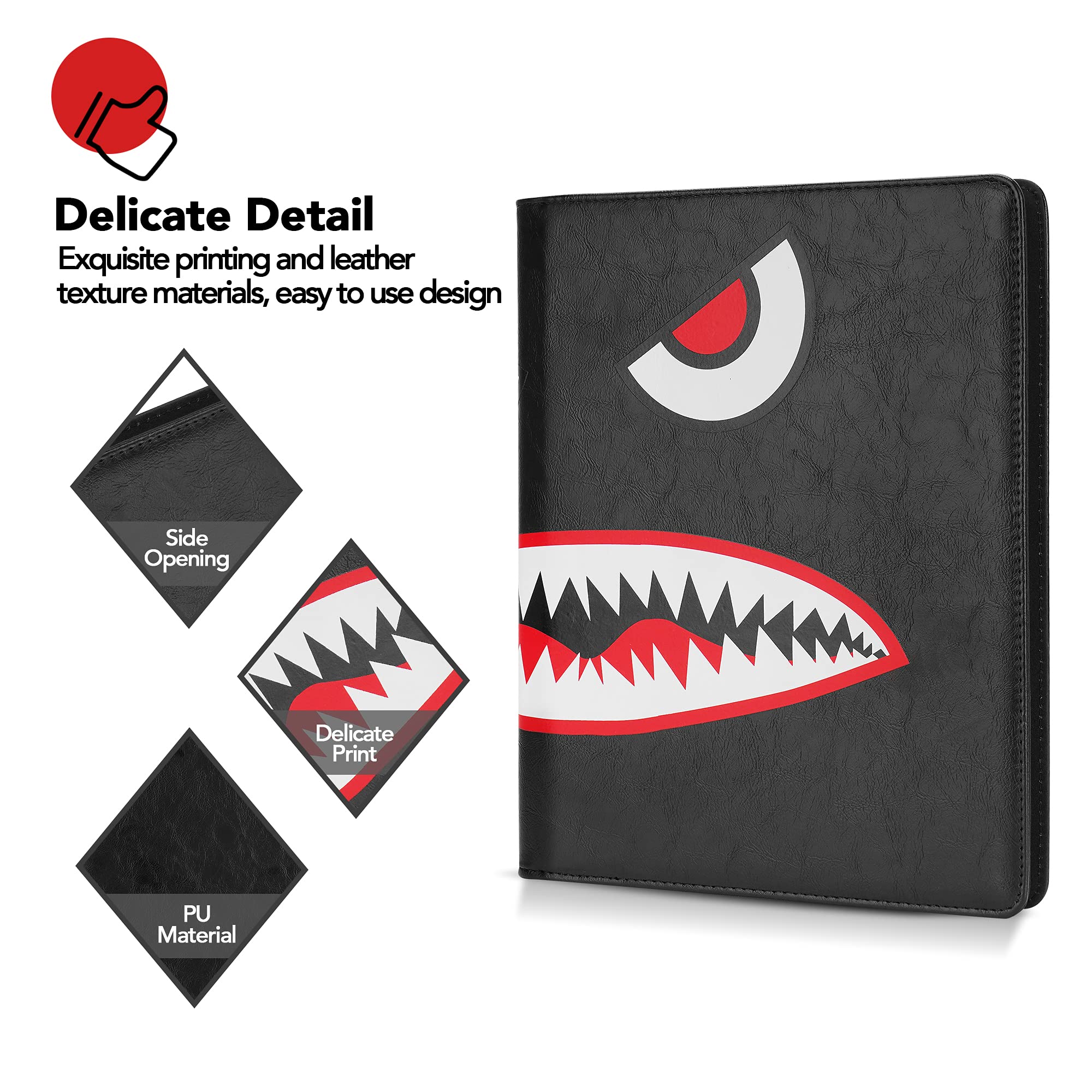 Anter Trading Binder Portfolio for Standard MTG PM Cards 9 Pocket Side Loading Perfect for Card Playset, Can hold 396 cards (Black)