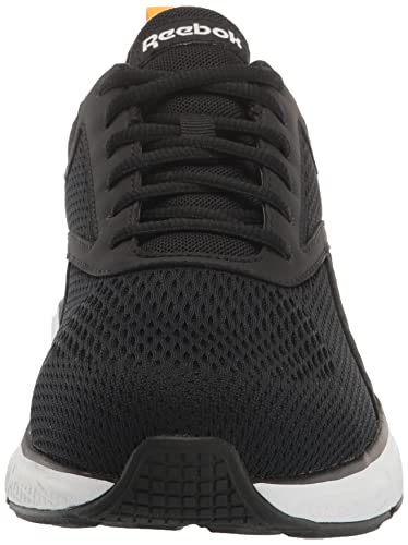 Amazon Essentials by Reebok Women's All Day Comfort Slip-Resistant Alloy-Toe Safety Athletic Work Shoe, Black/Gold/White, 8.5