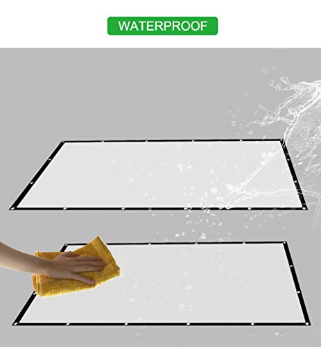 APAINI 16:9 Foldable 120 inch Projector Screen PVC Fabric Projection Screen for Education Office Home Theater Outdoor Cinema