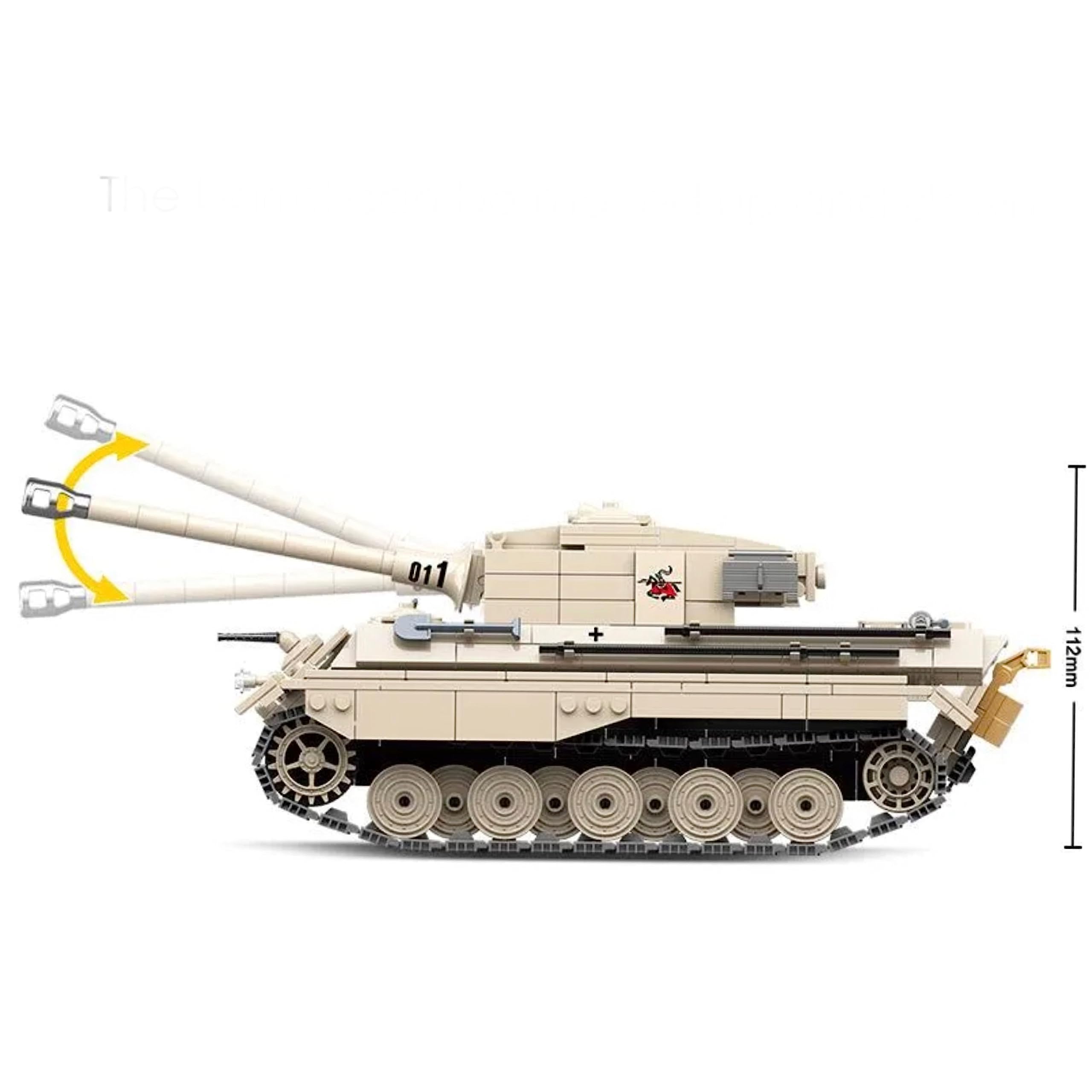 General Jim's Military Brick Building Set - WW2 German Army King Tiger Panzer VI Tank Building Blocks Model Set for Military, World War 2 and Building Enthusiasts Including Teens and Adults
