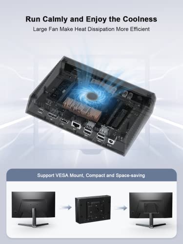 Baieyu Mini PC Windows 11 Pro, Core i9-11900H (Up to 4.90 GHz) 8 Core 16 Thread Mini Desktop PC, 32GB | 1TB, Fan Mini PC Supports 4K Triple Displays, Wi-Fi 5+BT4.2, USB3.0, USB2.0