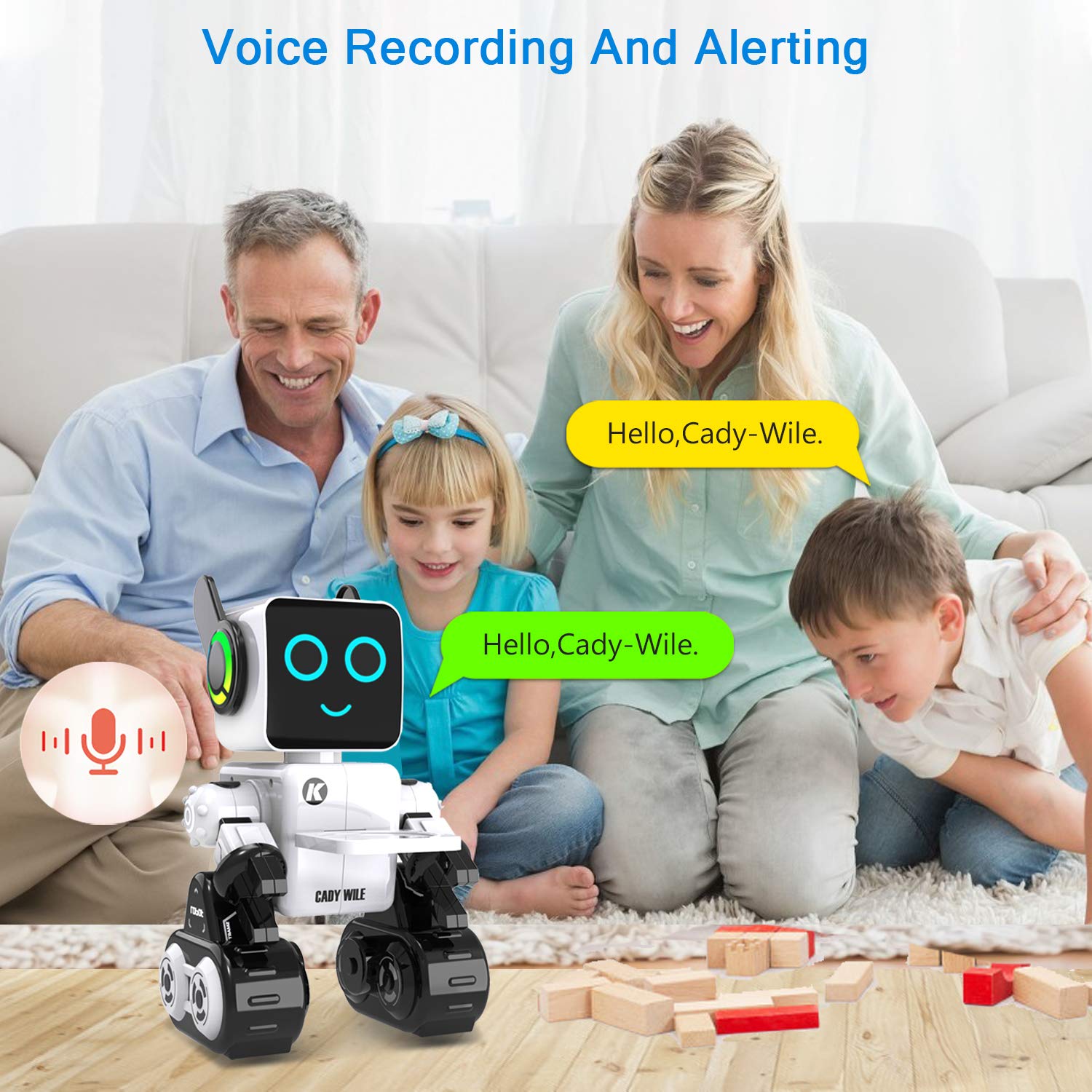 anysun Robot Toy for Kids, Remote Control Learning Educational Intelligent Programming RC Robot, Sing, Dancing, Talk, Play with Kids as a Gift for Child（Light White）