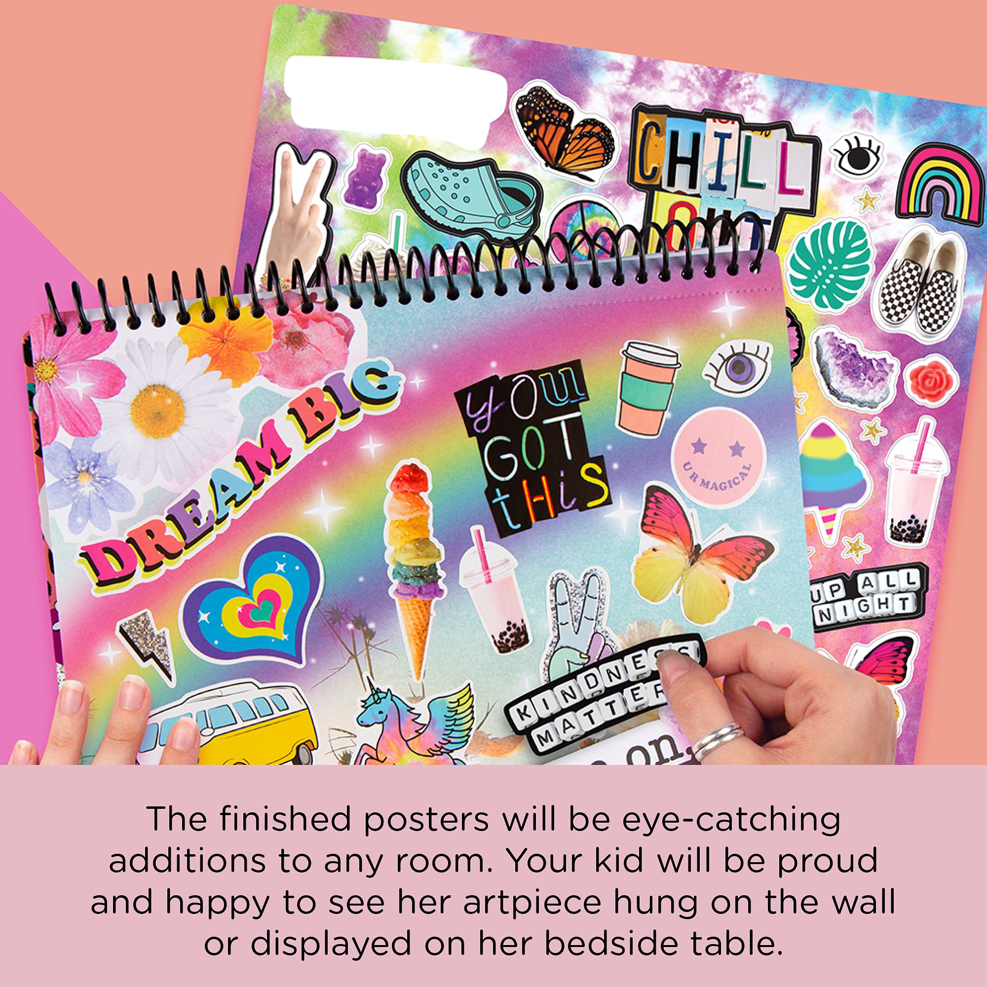 Fashion Angels Sticker Collage Poster Set (12704) Make 15 Posters, Includes 450+ Stickers, Make Great Wall Art, Recommended for Ages 8 and Up, multi