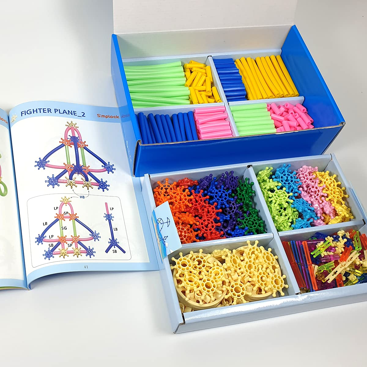 SIMPLOCK SCHOOL600 Educational Toys for Kids Building Toys Creative Toys Kit Gift Set for Elementary School Group Activity Teaching Aid Education Method