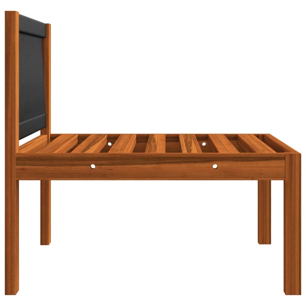 vidaXL 3-Seater Garden Lounge Set with Cushions, Solid Acacia Wood, Rustic, Outdoor Patio Sofa, Easy Assembly, Weather-Resistant Finish, Comfortable Seating