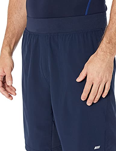 Amazon Essentials Men's 9" Stretch Woven Training Short, Navy, Large