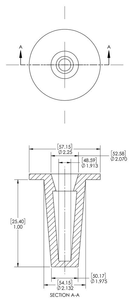 Caplugs T-220 T Series – Plastic Tapered Cap and Plug, 40 Pack, Red LD-PE, Cap OD 1.913" x Plug ID 2.132" Protective Closures, Dust and Moisture Seals, MIL Spec, SAE Fittings, Hydraulic (99394316)
