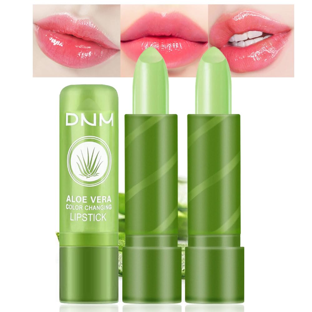 BINGBRUSH 2 Pcs Orange Color Changing Lipstick Queen,PH Mood Long Lasting Labiales Lip Gloss Lip Balm Tinted Magic Lip Stain Makeup Moisturize Lipstick Set for Women