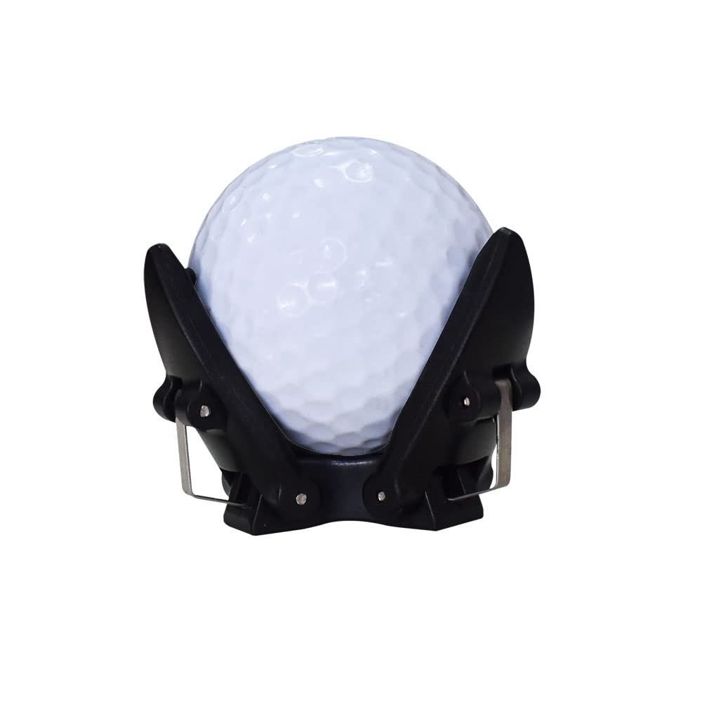 Albedela Golf Ball Retriever Grabber Pick Up Back Saver Claw Put On Putter Grip 3-Prong Stainless Steel Spring Never Break Down Golf Accessory
