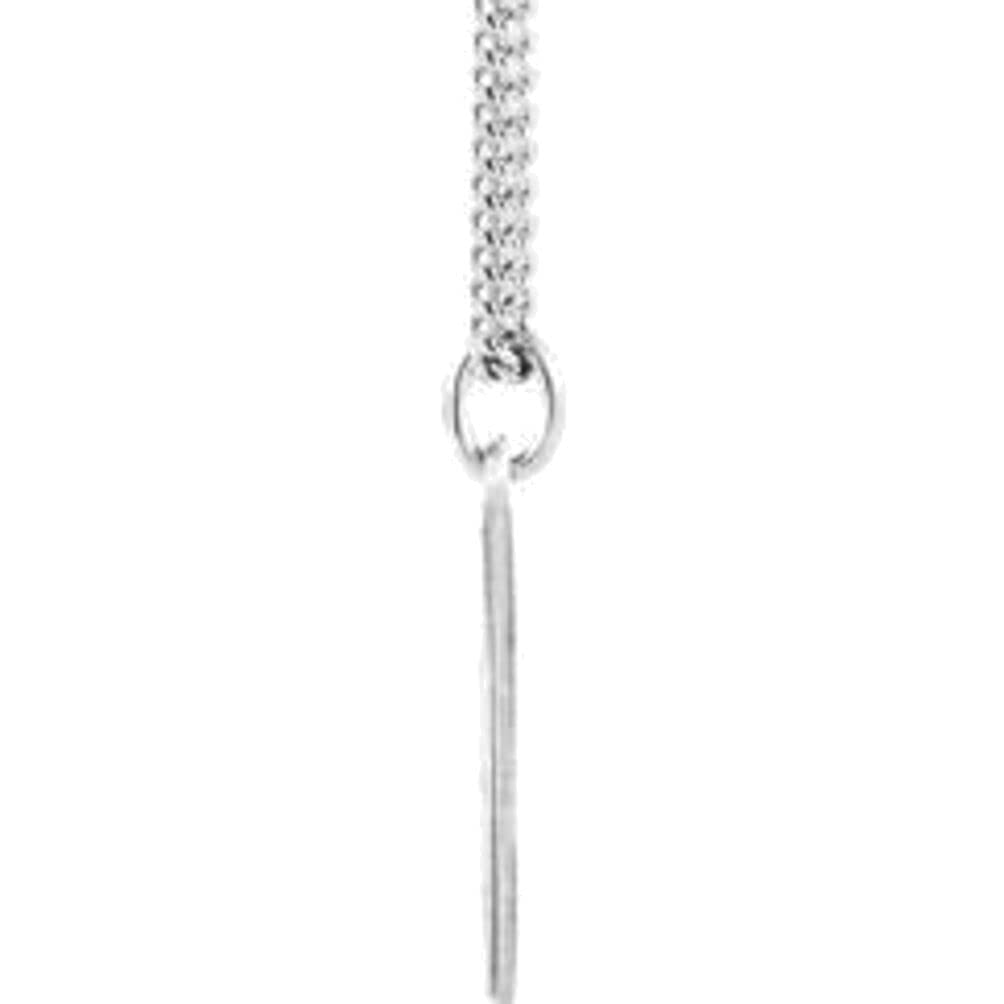 Bonyak Jewelry Sterling Silver 18mm Round St. Luke Medal Necklace Stylish