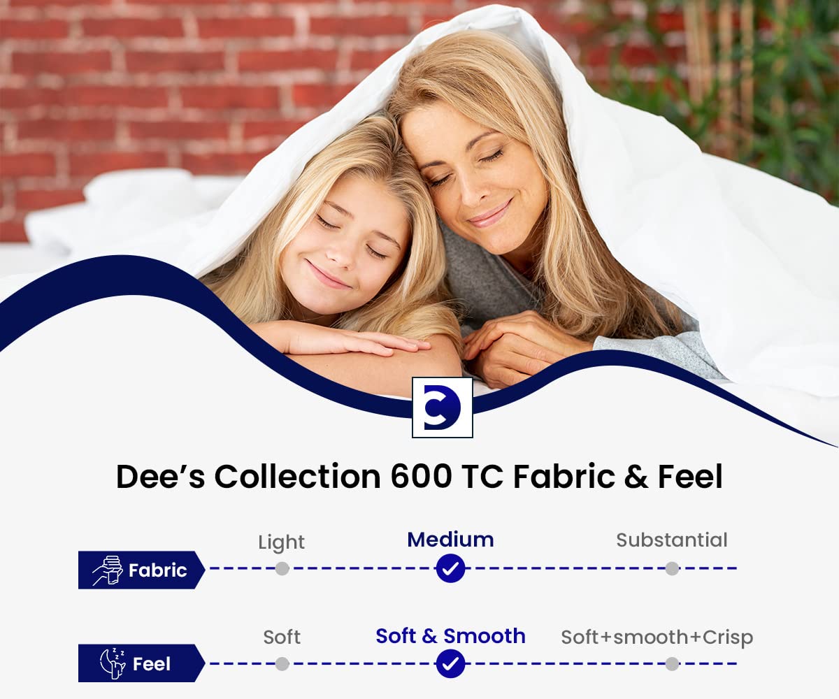 Dee's Collection Alaskan King Size Duvet Covers Egyptian Cotton 600 Thread Count Ultra Soft and Breathable 3 Piece Set Peach Pinch Quilt Cover with Zipper Closure & Four Corner Ties