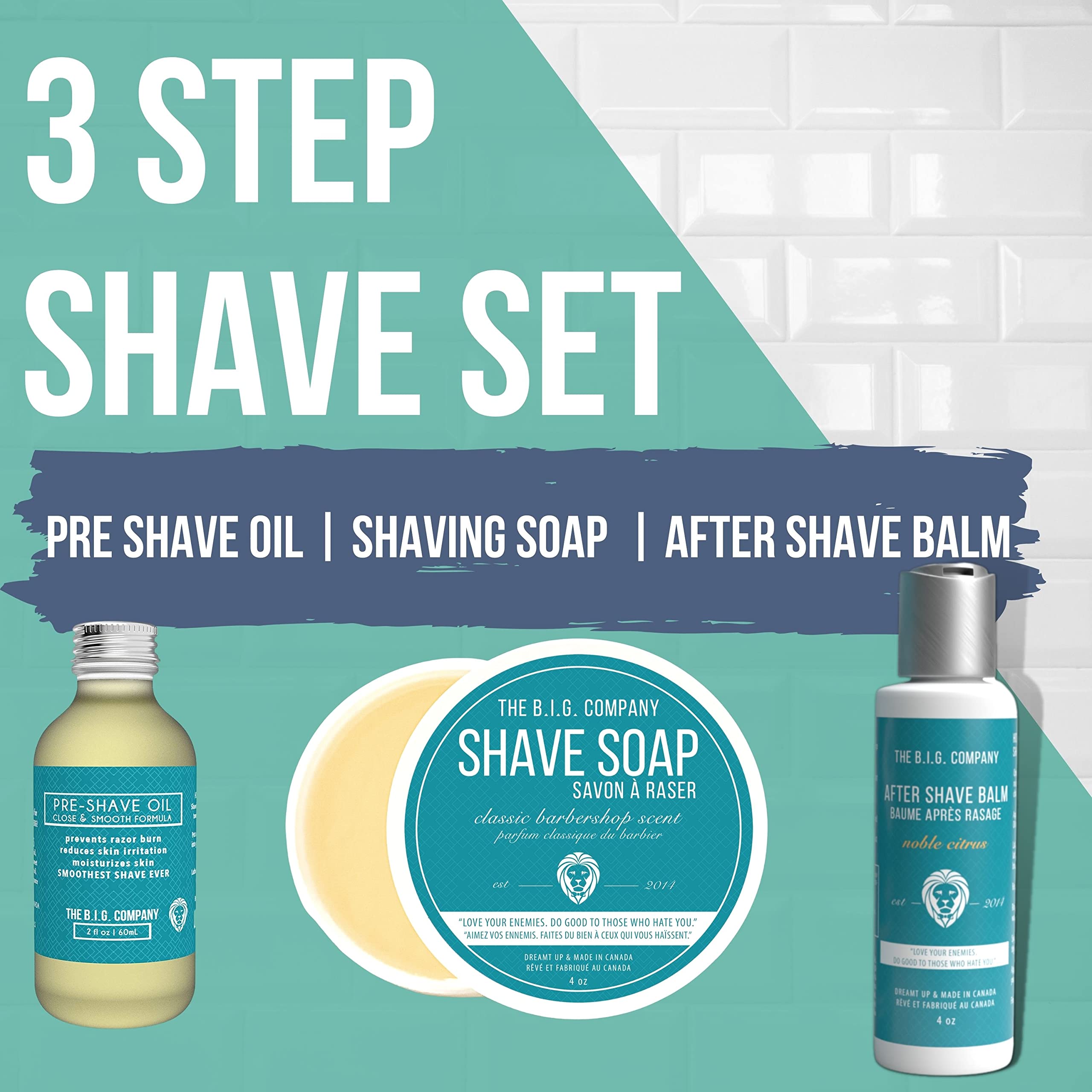 Pre Shave Oil for Men - Shaving Oil Made with Natural Oils - Good for Close Shave and Smooth Shave - Suitable for Sensitive Skin - Use on Face or Head - Classic Barbershop Scent - 60ml