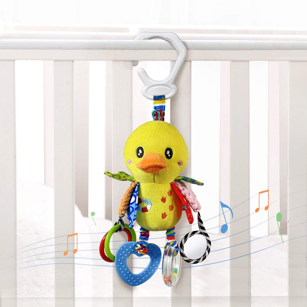 Baby Rattles Toys with Teether,Bed Bell for Toddler in pram,Gifts for Baby Aged 3 Months or More(Butterfly)